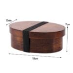 Dark Willow Wood Oval Bento Box, Limited Edition Lunch Box