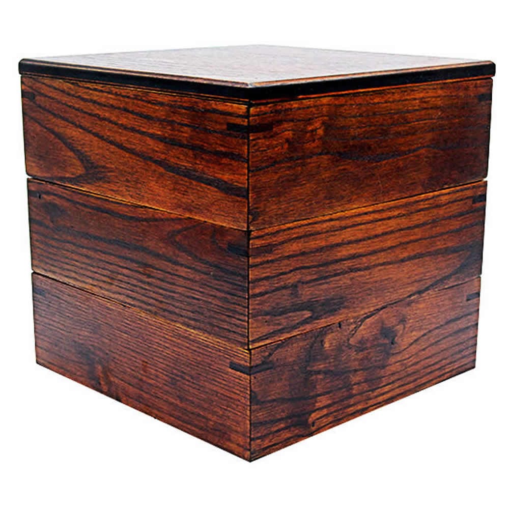 Traditional 3 Layer Jujube Jubako Bento Box | Katachiware