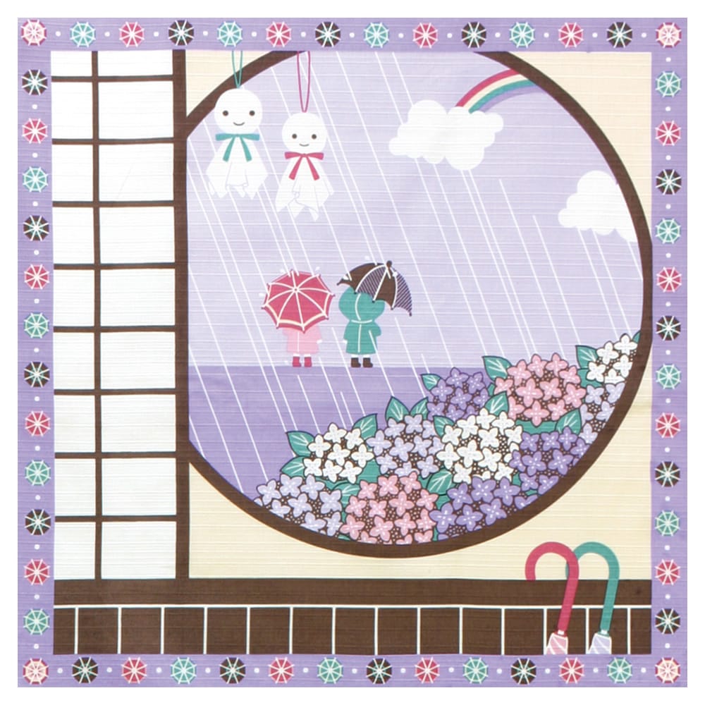 Rain In Early Summer Furoshiki Cloth | Katachiware
