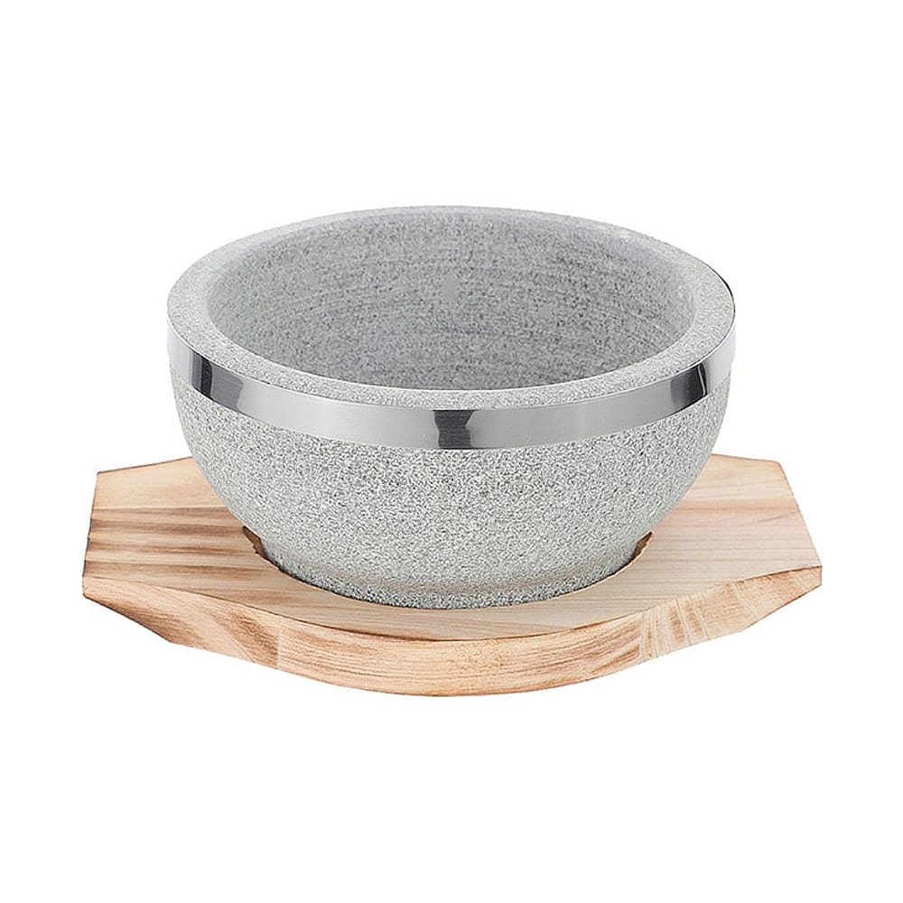 Buy Granite Stone Dolsot Pot & Rustic Tray | Katachiware