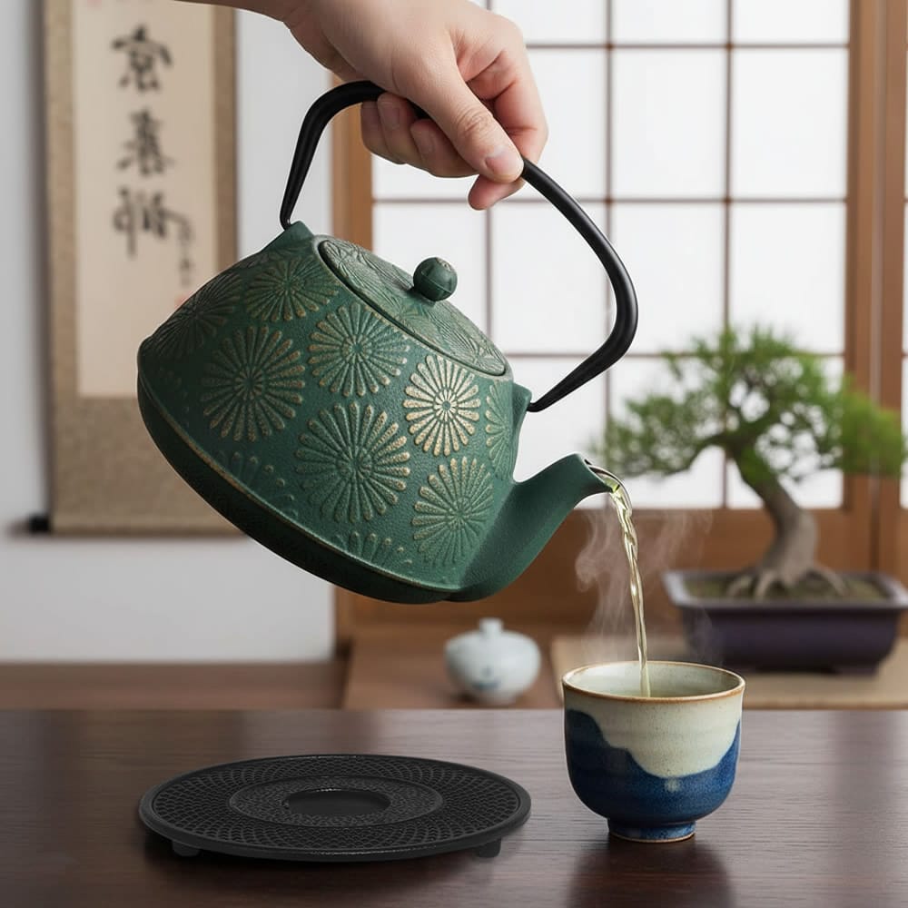 Buy Tīru Daisy Cast Iron Tea Pot | Katachiware