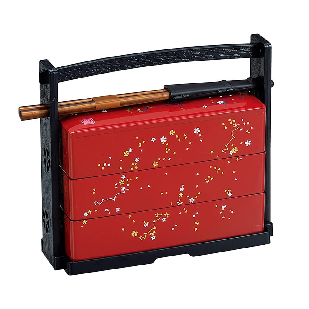 Buy Red Sakura Lunch Box & Chopstick Set | Katachiware